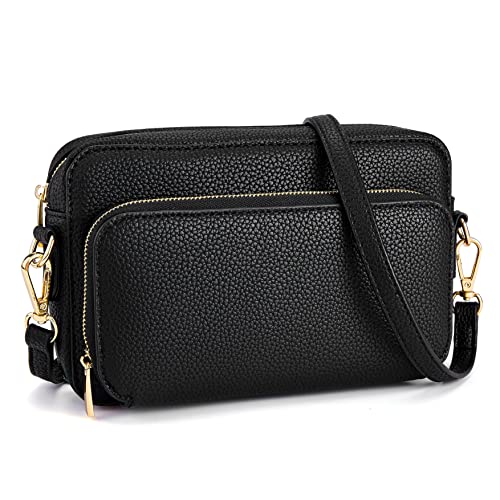 Purse Handbag Crossbody Bags for Women Womens Cross Body Small Cute Purses Shoulder Bag Handbags Everyday (black)