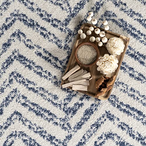 nuLOOM Rosanne Transitional Striped Area Rug, 6' 7" x 9', Blue