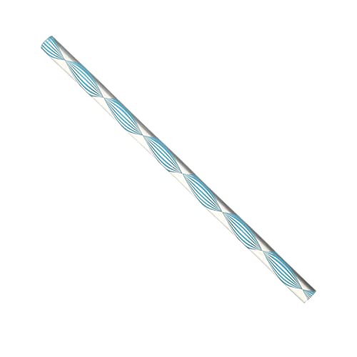 Fielect Light Blue Twisted Line Acrylic Round Rod Standard Plexiglas Tolerance Lightweight for DIY 12mm Diameter 250mm Height 1Pcs