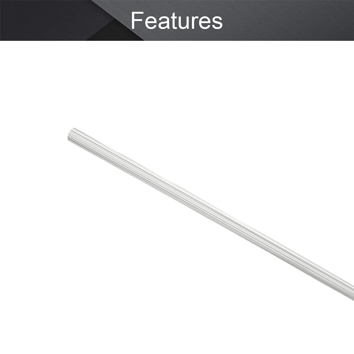 Fielect White Straight Line Acrylic Round Rod Standard Plexiglas Tolerance Lightweight for DIY 10mm Diameter 500mm Height 1Pcs