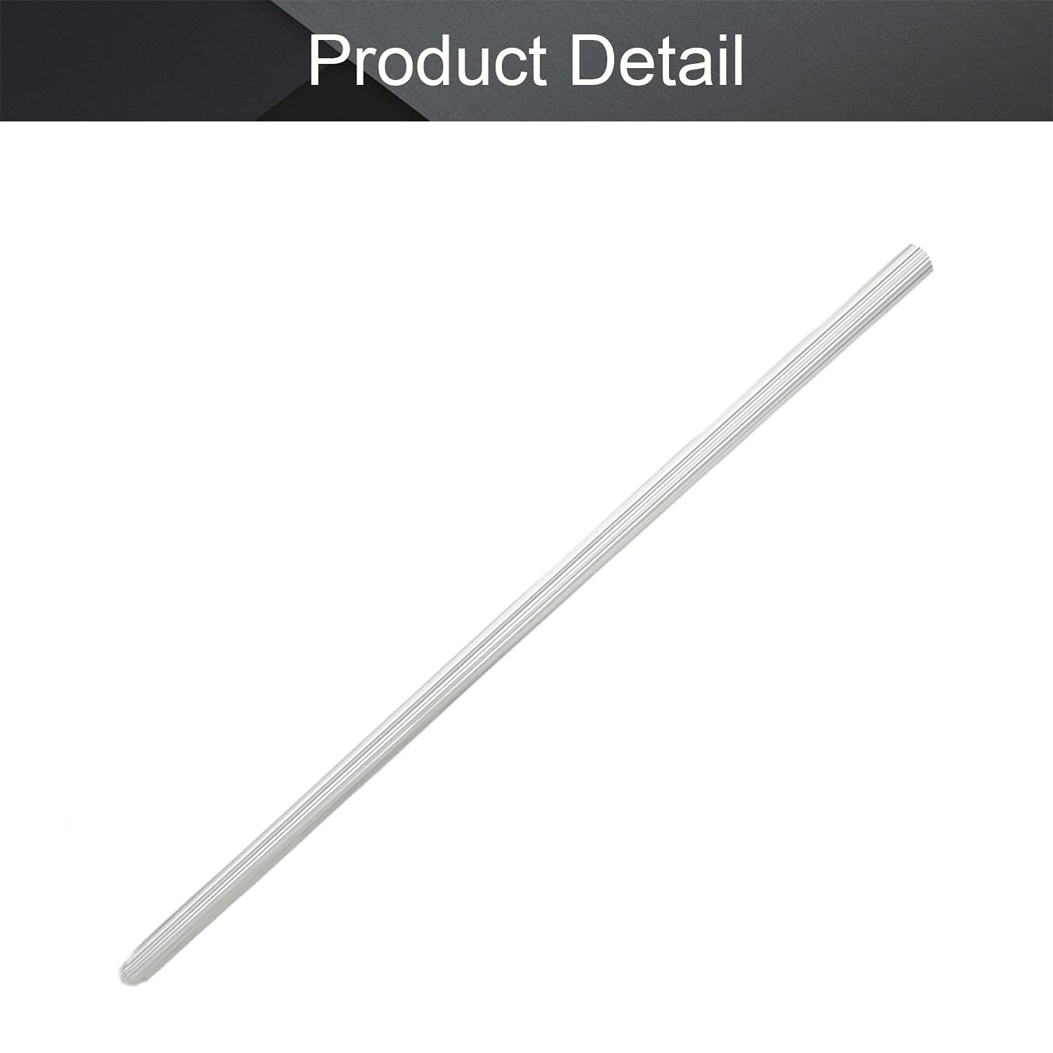 Fielect White Straight Line Acrylic Round Rod Standard Plexiglas Tolerance Lightweight for DIY 10mm Diameter 500mm Height 1Pcs