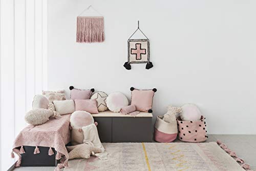 Lorena Canals Basket Zoco Ash Rose-Natural - 97% Cotton, 3% Other Fibres - 1' 2" x Ø 1'