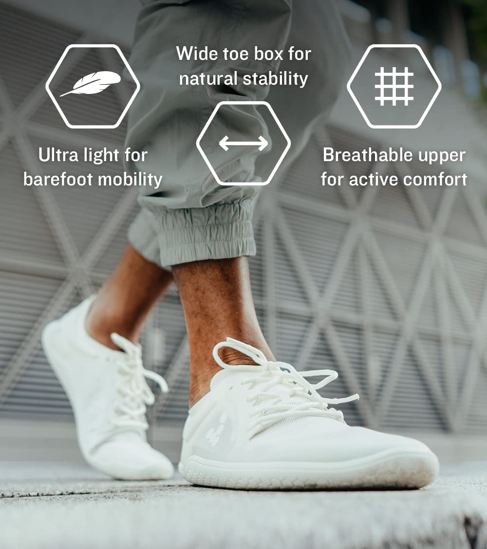 Vivobarefoot Primus Lite III, Womens Vegan Light Breathable Shoe with Barefoot Sole Obsidian