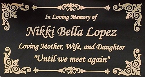 Beautifully Engraved Plaque, Plate, Name Plate in Black and Gold - 4.5" x 2.5" and More Sizes