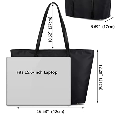 YALUXE Women's Oxford Nylon Large Capacity Work Tote Shoulder Bag