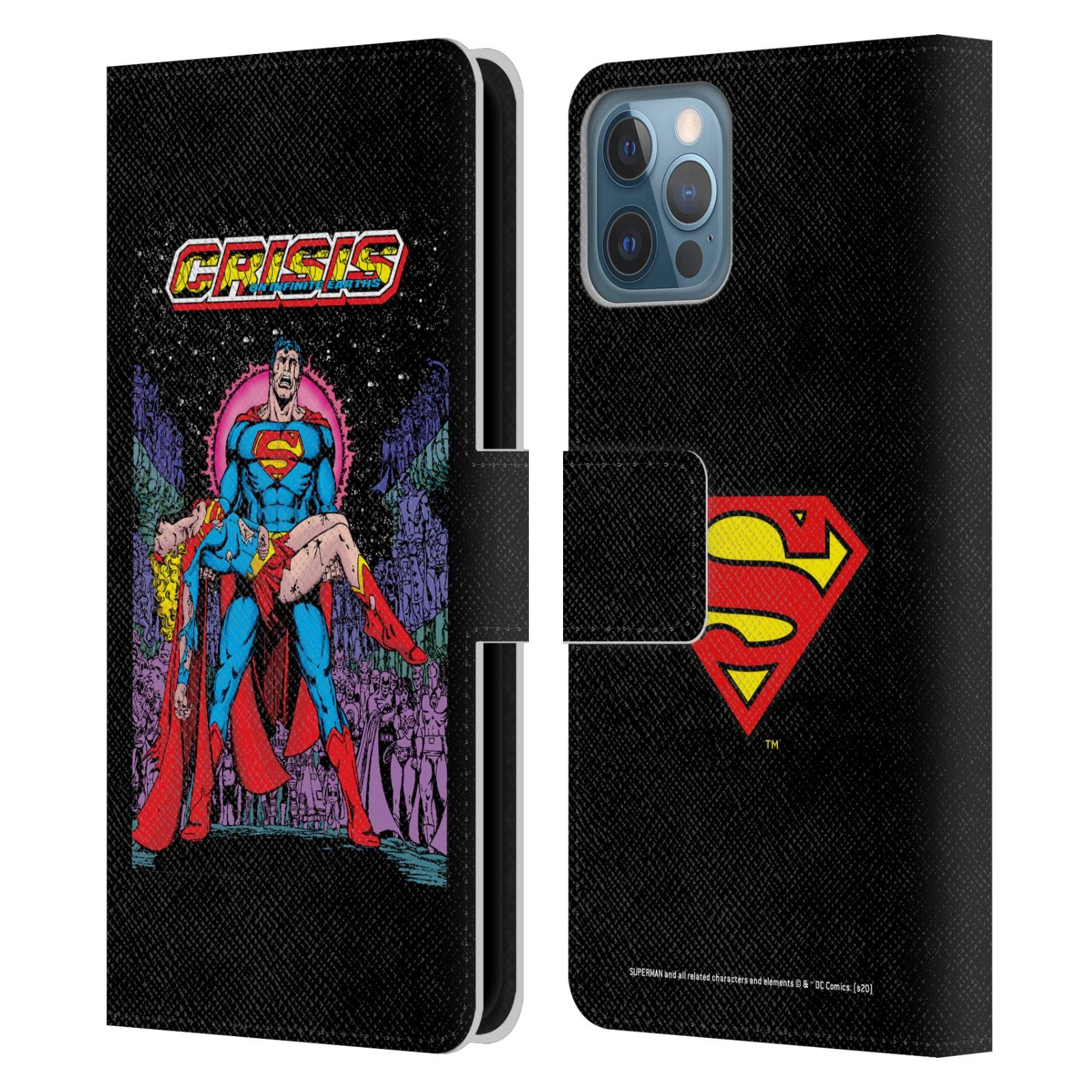 Head Case Designs Officially Licensed Superman DC Comics Crisis On Infinite Earths Famous Comic Book Covers Leather Book Wallet Case Cover Compatible with Apple iPhone 12 / iPhone 12 Pro