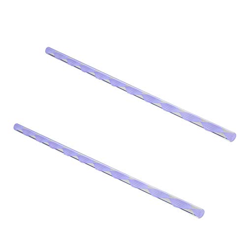 Fielect Light Purple Twisted Line Acrylic Round Rod Standard Plexiglas Tolerance Lightweight for DIY 8mm Diameter 250mm Height 2Pcs