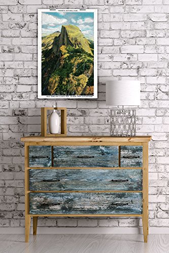 Half Dome and Cloud's Rest from Glacier Point (16x24 Giclee Gallery Art Print, Vivid Textured Wall Decor)