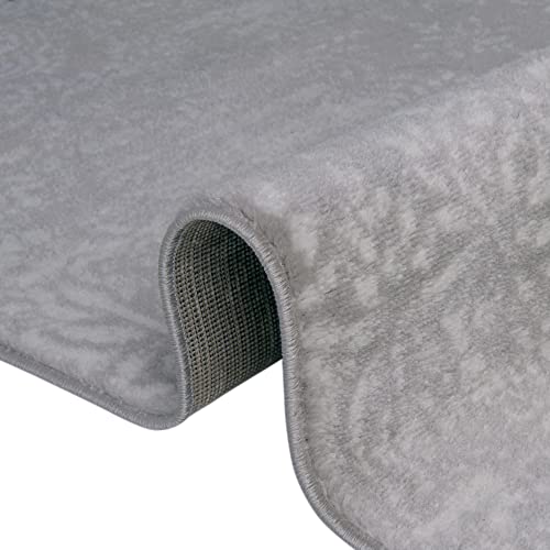 Unique Loom Sofia Collection Area Rug - Grand (9' x 12' 2", Light Gray/ Ivory)