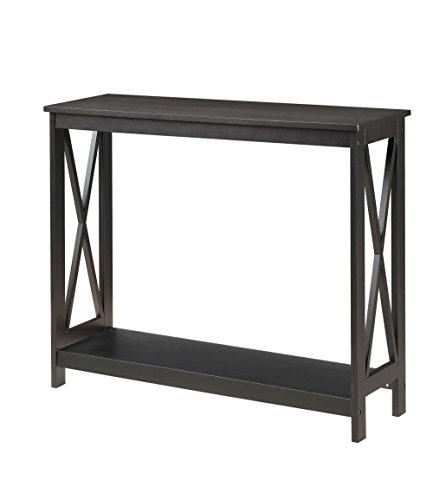 Convenience Concepts Oxford Console Table with Shelf, Black