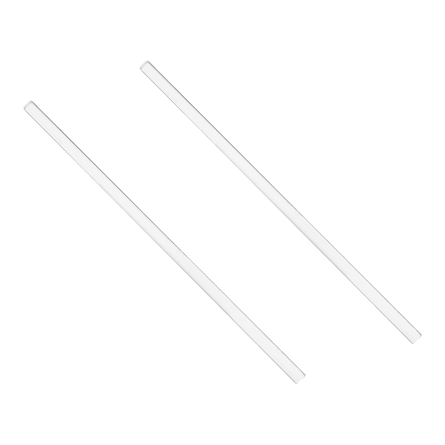 Fielect 4Pcs Clear Acrylic Round Rod Standard Plexiglas PMMA Bar Tolerance for DIY 6mm Diameter 250mm Height