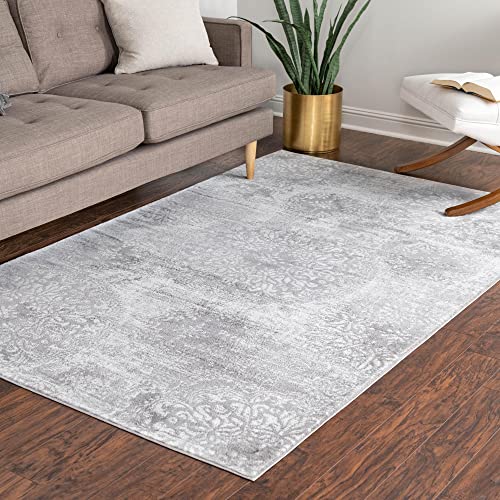 Unique Loom Sofia Collection Area Rug - Grand (9' x 12' 2", Light Gray/ Ivory)