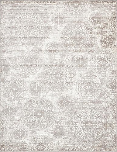 Unique Loom Sofia Collection Area Rug - Grand (9' x 12' 2", Light Gray/ Ivory)