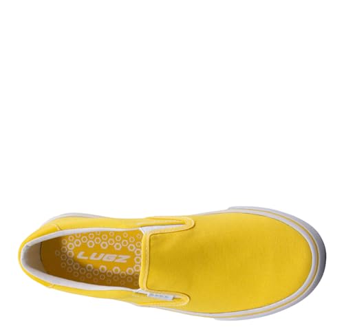 Lugz Women's Clipper Classic Slip-on Fashion Sneaker, Yellow/White, 7, M