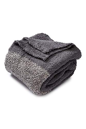 Barefoot DreamsBarefoot Dreams CozyChic Blanket Throw - Graphite Grey / Charcoal - 45 x 60 inch