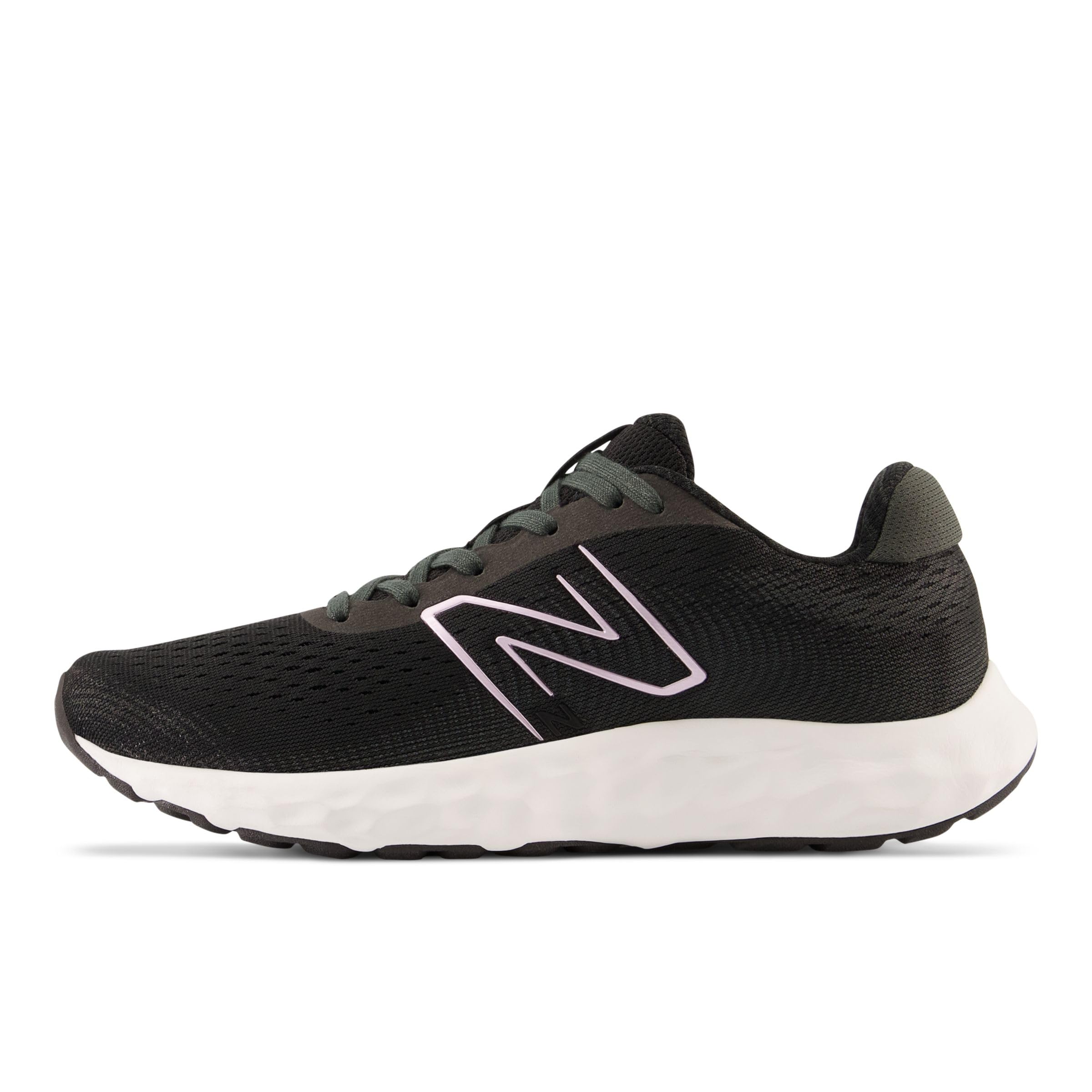 New Balance Women's 520 V8 Running Shoe, Black/White, 9.5