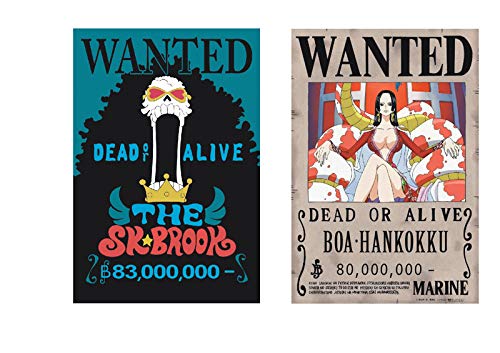 Bamboo's Store OP Wanted Posters, Anime Posters 42 cm × 29 cm, New Edition, Luffy 1.5 Billion, Zoro 320 Million, Set of 16
