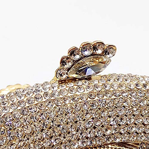 Flada Eye Shape Luxury Crystal Wedding Purses Women Handbags Clutch Evening Bag Silver