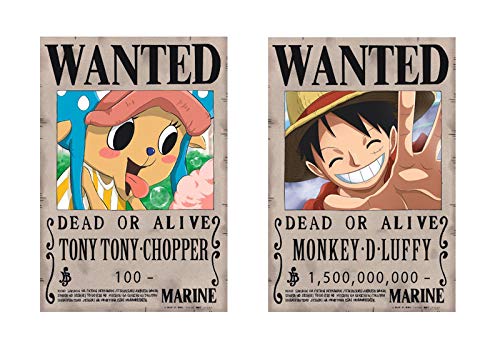 Bamboo's Store OP Wanted Posters, Anime Posters 42 cm × 29 cm, New Edition, Luffy 1.5 Billion, Zoro 320 Million, Set of 16