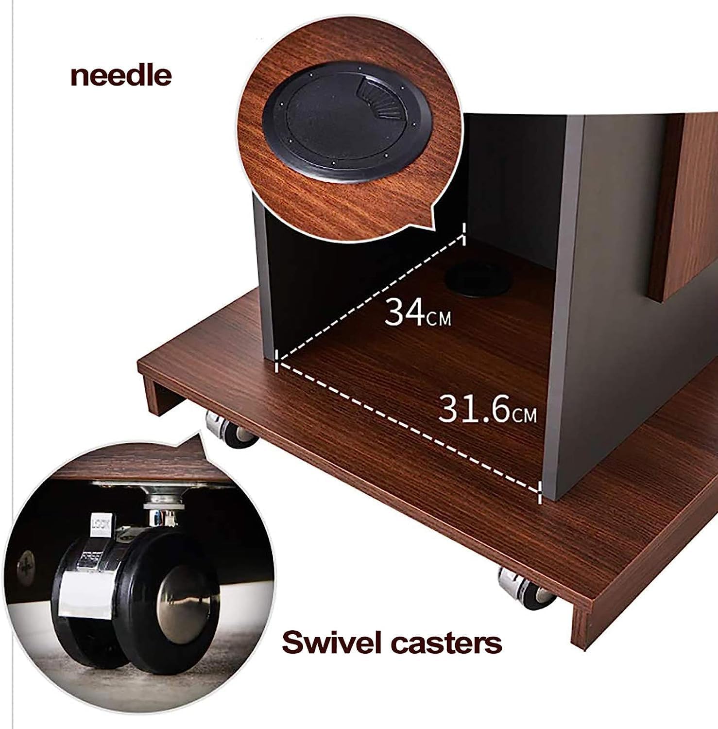 Podium Stand Luxury Lecterns Mobile Wooden Podium Inclined Floor Lectern with Locking Wheels Reception Desk 60 * 70 * 118cm Podium Stand Has Many uses