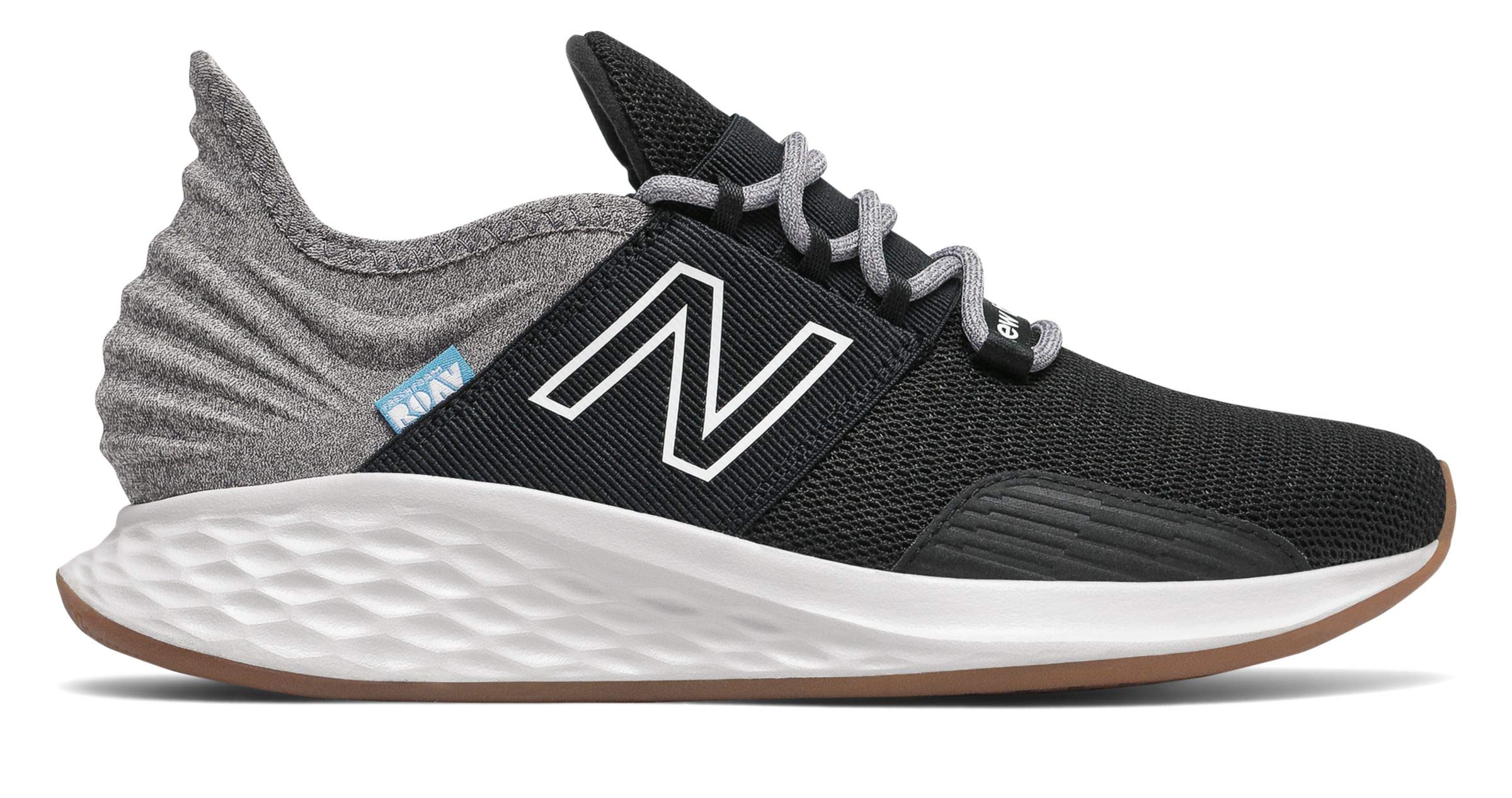 New Balance Women's Fresh Foam Roav V1 Sneaker, Black/Light Aluminum, 6.5 W US