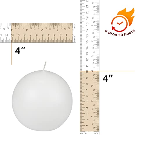 Zest Candle 2-Piece Ball Candles, 4-Inch, White Citronella