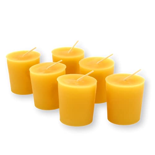 BCandle 100% Pure Beeswax 15-Hour Votives Candles Organic Hand Made (6)