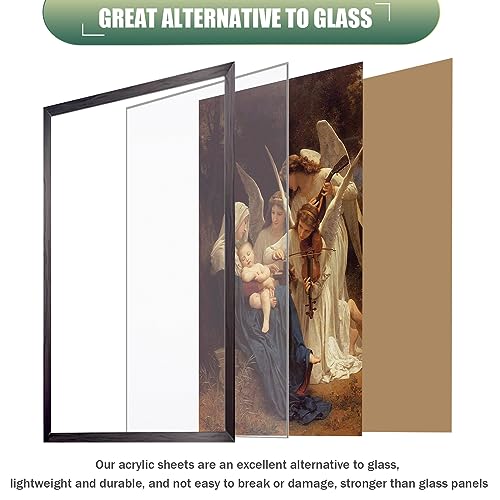3 Pack Clear Acrylic Sheets Cast Plexiglass 12x16x1/8 Inch-3 mm Clear Plexiglass Plastic Sheet Transparent Acrylic PET Boards Panel Glass Replacement for Craft, Photo Frame, DIY Display Projects, Sign