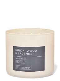 Hinoki Wood & Lavender 3 Wick Candle 14.5 oz / 411 g [Made with Natural Essential Oils]