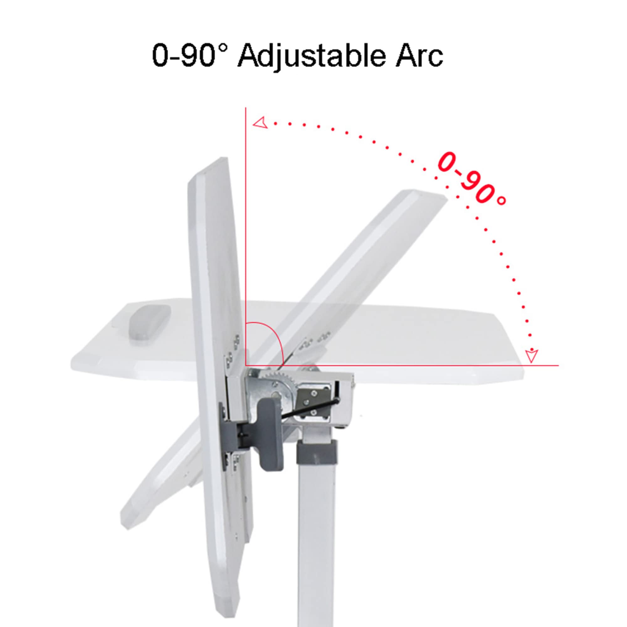 MObyat Lectern Podium Stand,Lectern Podium Stand,Mobile Lecture Podium Stand, Height and Angle Adjustable, Portable Presentation Concert Podium for Church and Classroom/White/Height 75/108cm