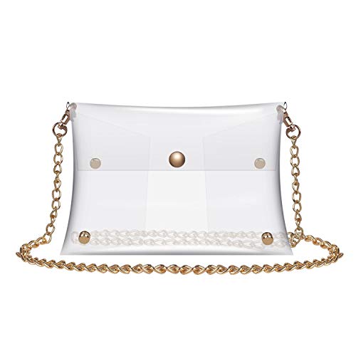 Y&R Direct Clear Bag Crossbody Bag Clear Purse Clear Clutch Stadium Approved PVC