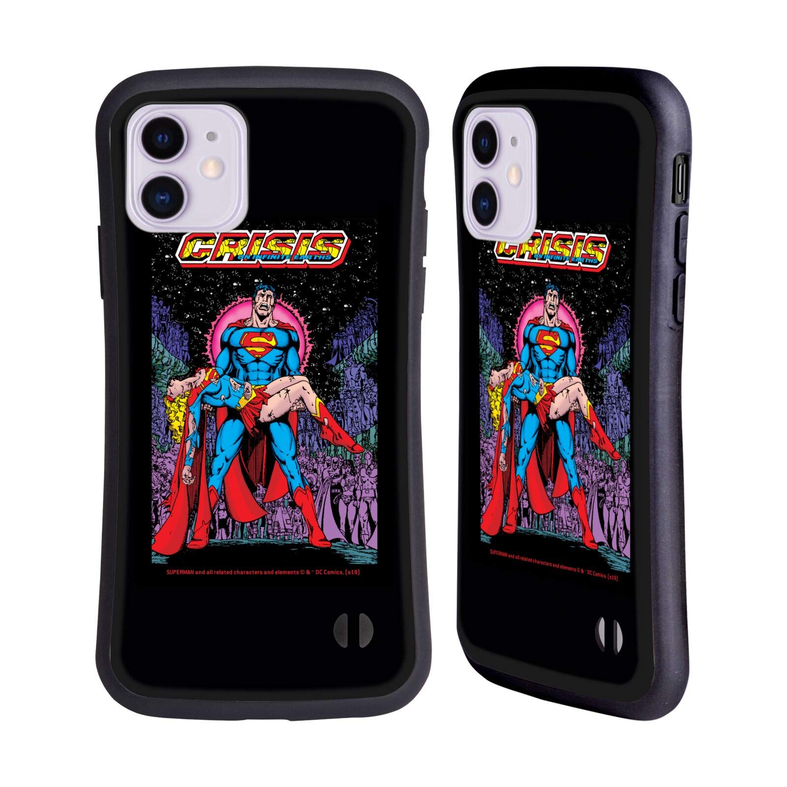 Head Case Designs Officially Licensed Superman DC Comics Supergirl Crisis on Infinite Earths Famous Comic Book Covers Hybrid Case Compatible with Apple iPhone 11