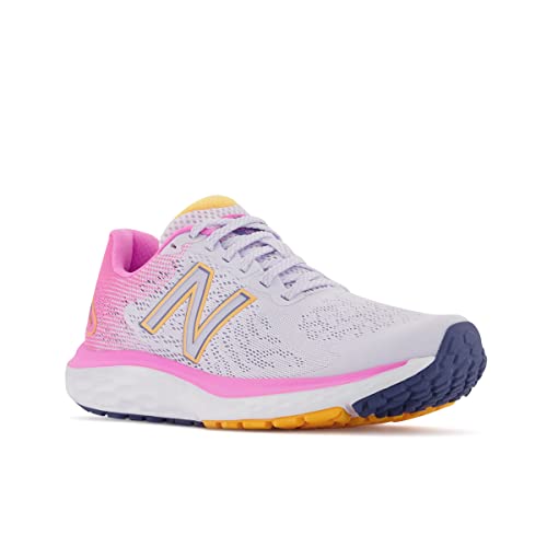 New Balance Women's Fresh Foam 680 V7 Running Shoe, Libra/Vibrant Pink/Night Sky, 8 Wide