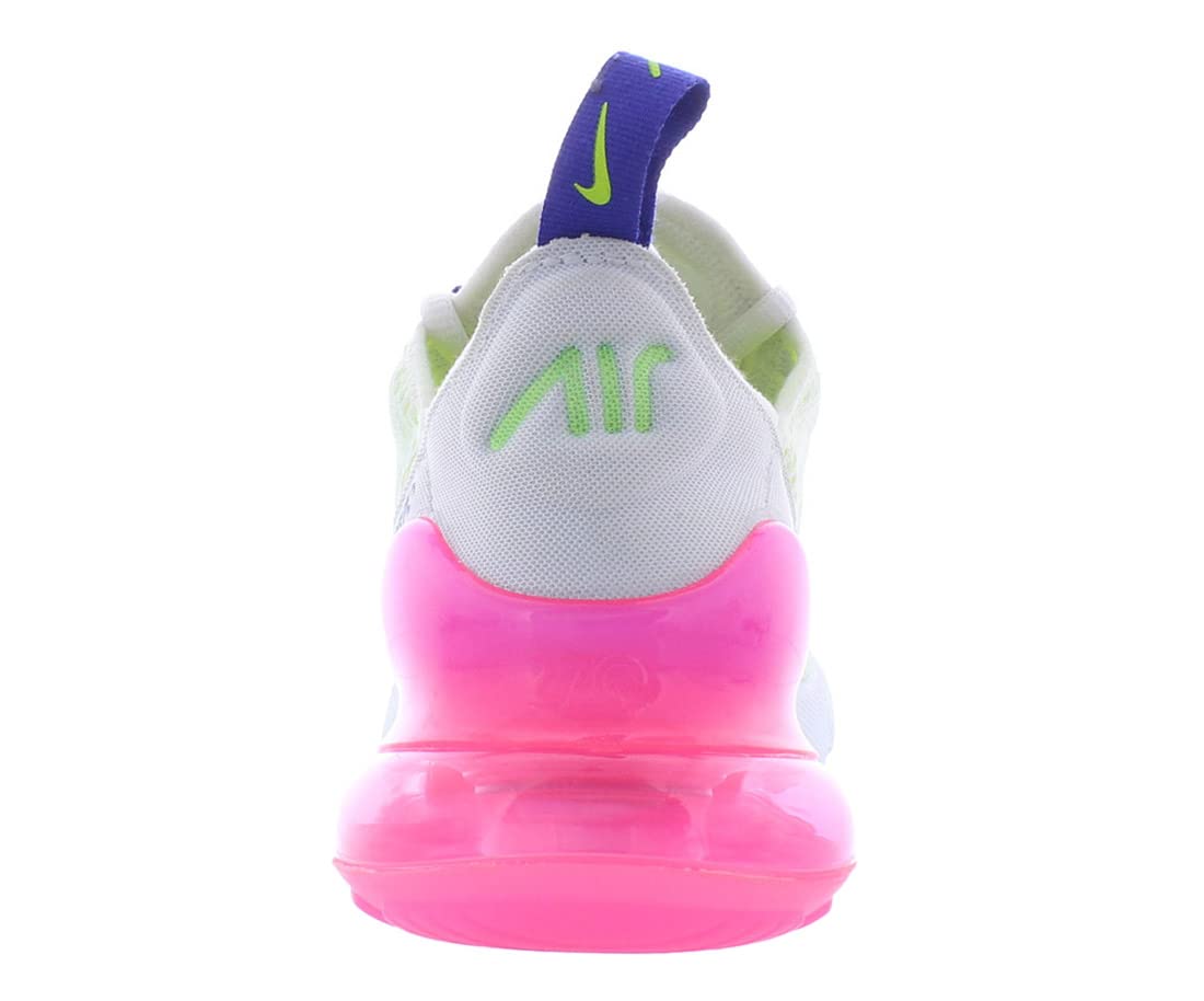Nike Women's Air Max 270 White/Volt-Pink Blast (DH0252 100) - 10