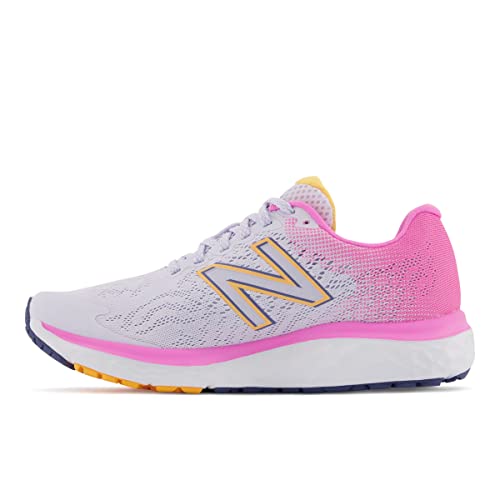 New Balance Women's Fresh Foam 680 V7 Running Shoe, Libra/Vibrant Pink/Night Sky, 8 Wide