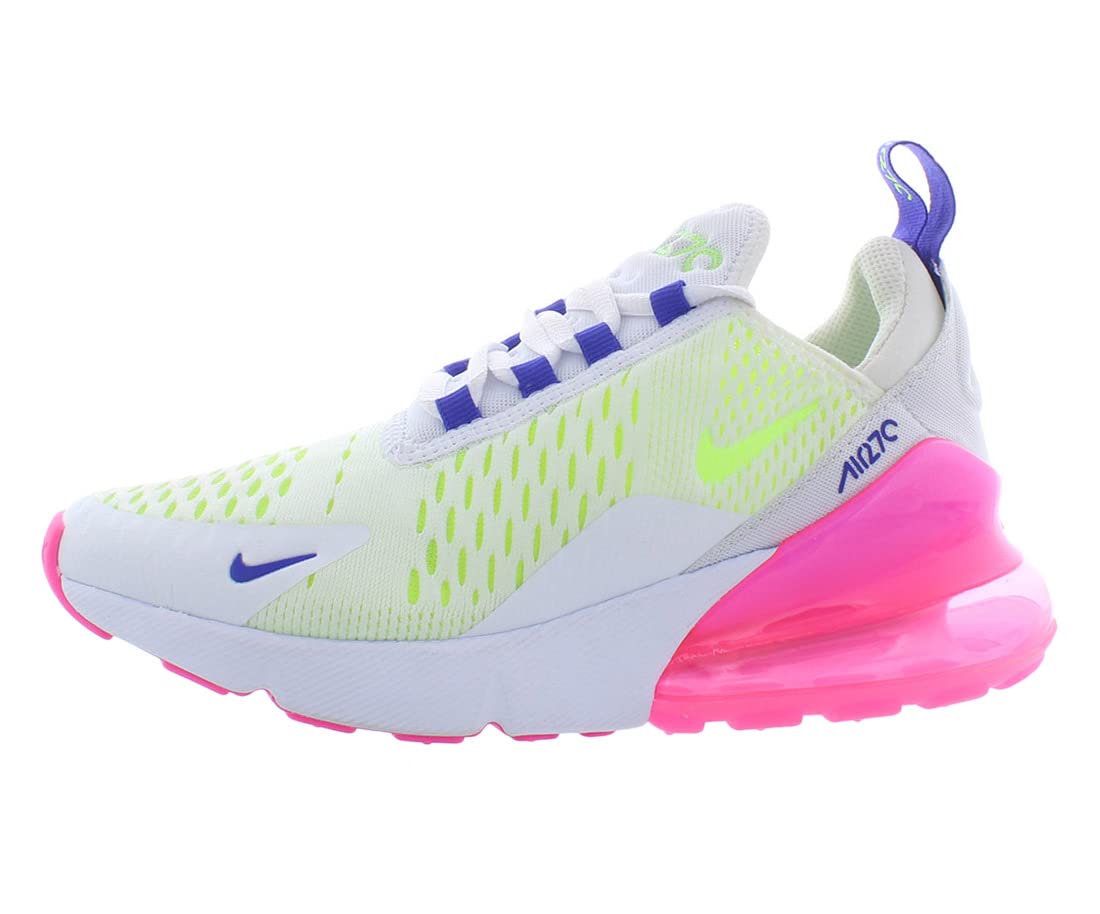 Nike Women's Air Max 270 White/Volt-Pink Blast (DH0252 100) - 10