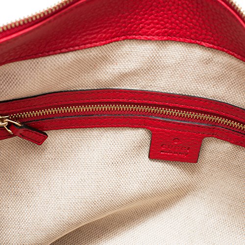 Gucci Soho Flame Red Leather Bag Soft Hobo Italy Handbag New