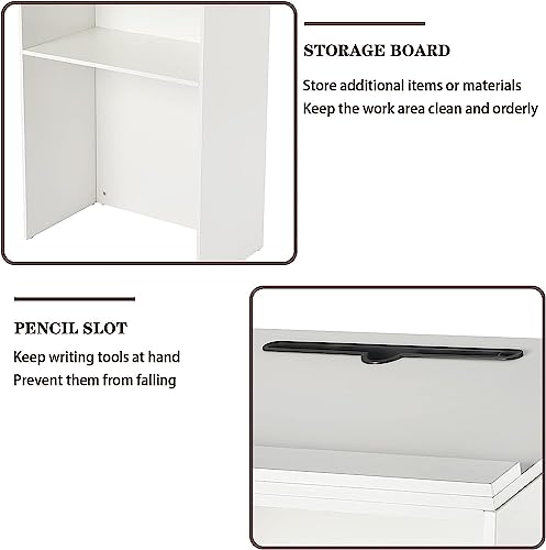 Podium Stand Modern Lecterns Wood Podium Stand Floor Standing Teacher Podiums W/Spacious Shelves Reception Desk Portable Podium Stand Has Many uses