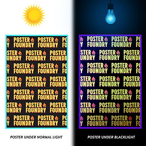Pyramid America Eat Me Magic Mushroom Poster Retro Art UV Black Light Blacklight Trippy Psychedelic Aesthetic Home Living Room Office Bedroom Adult Magical Decorative Dope