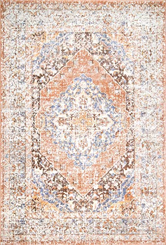 nuLOOM Vintage Kate Medallion Area Rug, 8 ft x 10 ft, Beige