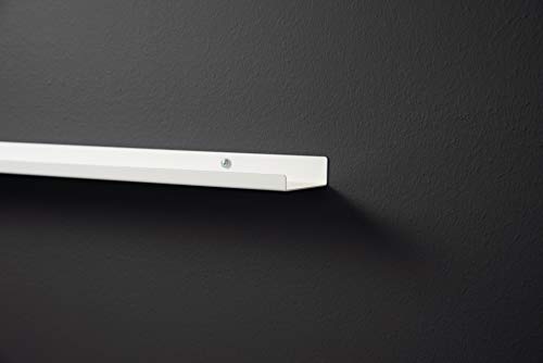 FloatingLedge White Powder Coated Carbon Steel for Frames, Photos and Pictures, Extra Deep 3.5" (18 in Long by 3.5 in Wide)