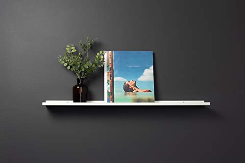 FloatingLedge White Powder Coated Carbon Steel for Frames, Photos and Pictures, Extra Deep 3.5" (18 in Long by 3.5 in Wide)