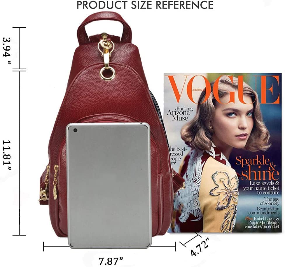 Small Leather Convertible Backpack Sling Purse Shoulder Bag for Women
