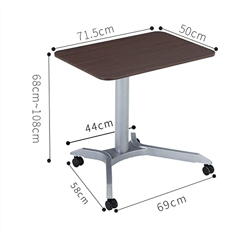 Lectern Podium Stand,Standing Desk Laptop Stand Cart Mobile Height-Adjustable Sit to Stand Office Desk Podium Standing Table, Panel 71.5x50cm/B/Height 68/108cm