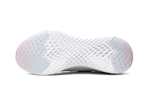 Nike Women's Epic React Flyknit Running Shoe, White/Pink/Black, 9.5