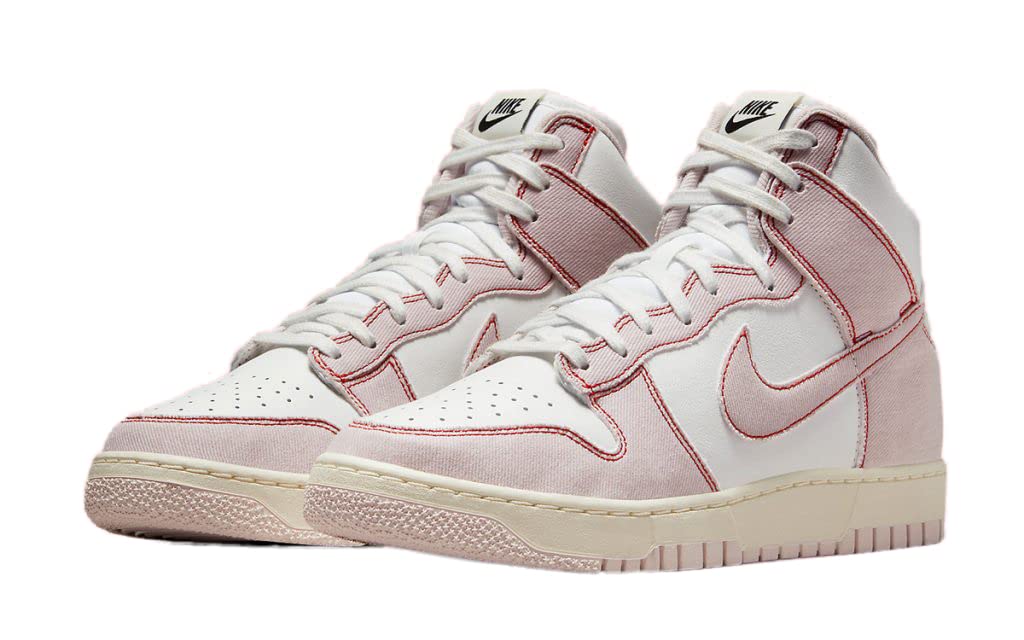 Nike mens Dunk High 85 Shoes, Light Pink/White/Red, 9.5