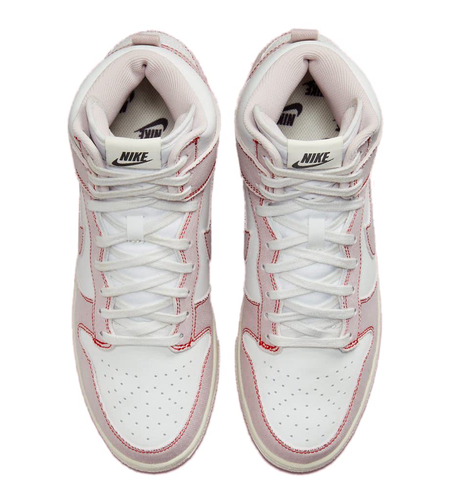 Nike mens Dunk High 85 Shoes, Light Pink/White/Red, 9.5