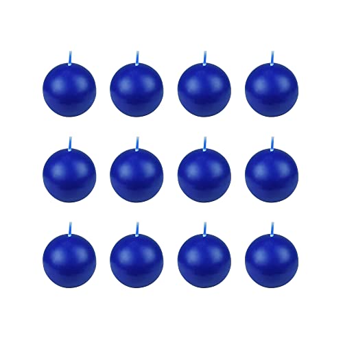 Zest Candle 12-Piece Ball Candles, 2-Inch, Blue
