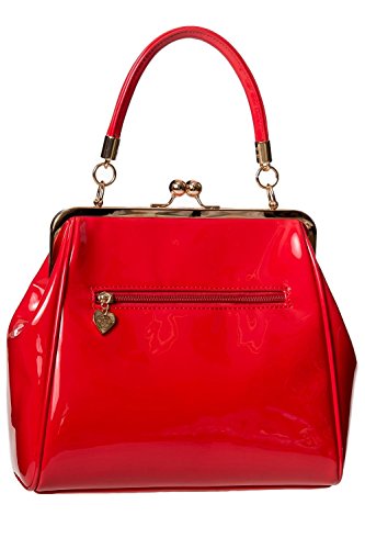 Dancing Days American Vintage Rockabilly Retro 50s Top Handle Bag Handbag (Red)