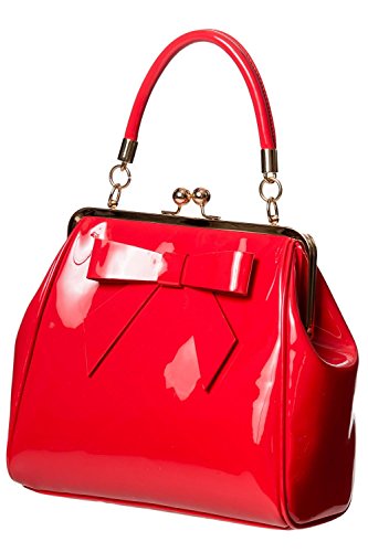 Dancing Days American Vintage Rockabilly Retro 50s Top Handle Bag Handbag (Red)
